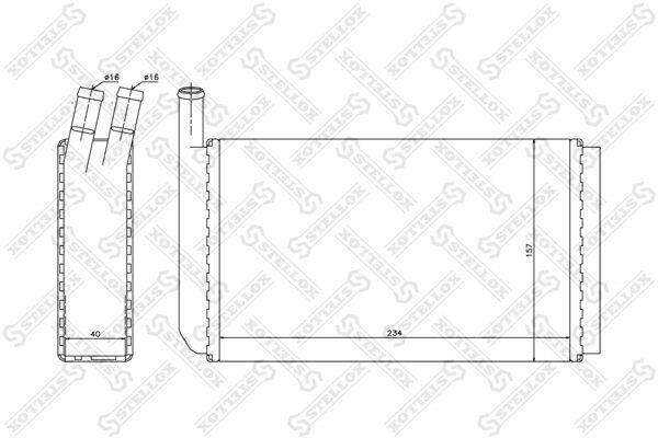 Радиатор печки STELLOX 10-35018-SX AUDI 80, VW Passat all <88