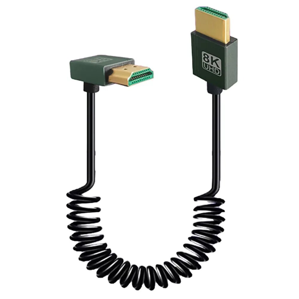 8K HDMI кабель гибкий шнур, зеленый, совместимый с HDMI, для видео, длина неизвестна