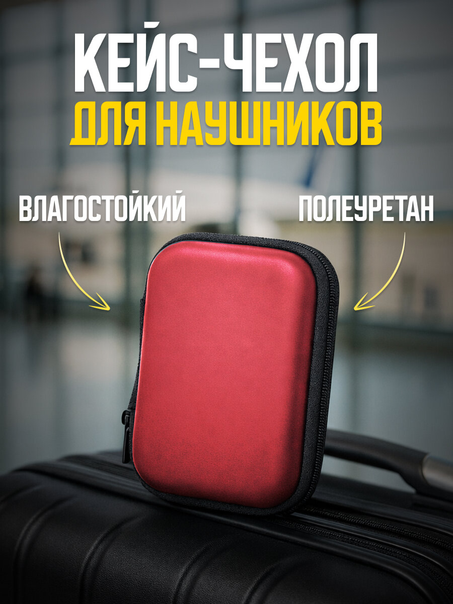 Чехол-кейс на молнии для проводных наушников, для зарядки и кабеля - Органайзер для хранения мелочей