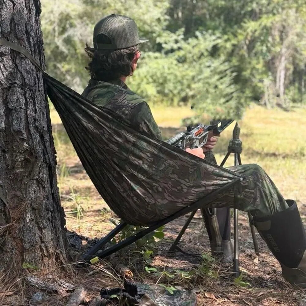 Засидка для охоты темного цвета с тканевым покрытием для начинающих охотников, 44см, Китай