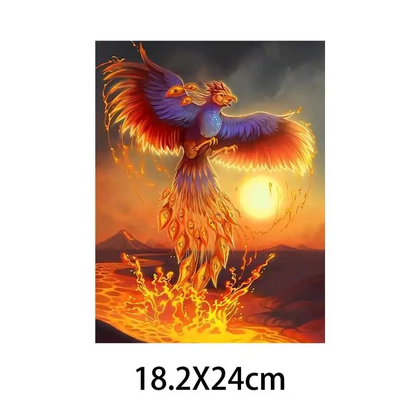 Нашивка Феникс, Цвет TH2953-7, 18.2x24 см