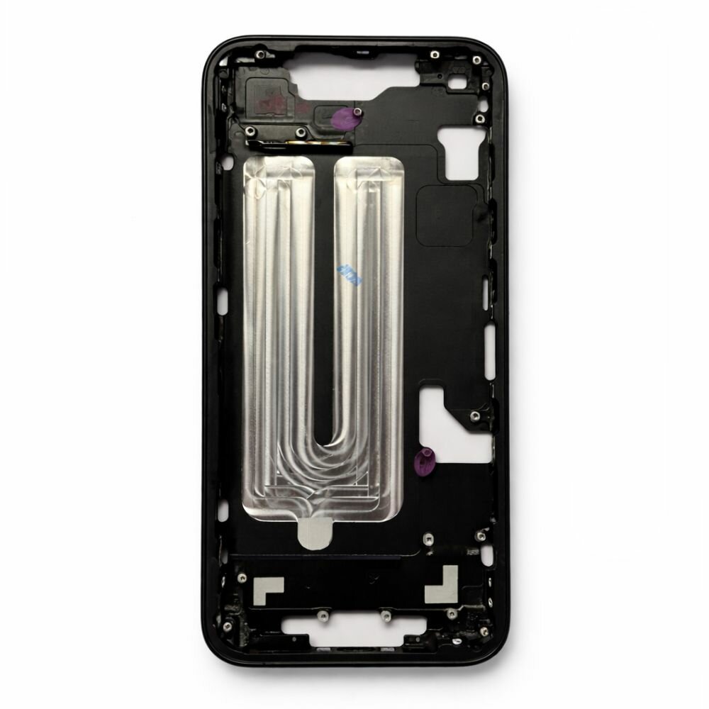 Средняя рамка (корпус) iPhone 16e US черная (OEM) — запасная часть для ремонта смартфона