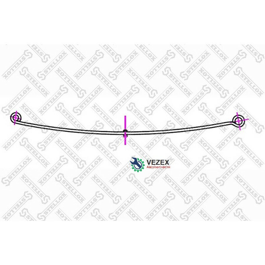 STELLOX 1200014SX рессора задн! 58 275 02\ Ford Transit 80S/100S/120S SWB 1-лист. 91-00