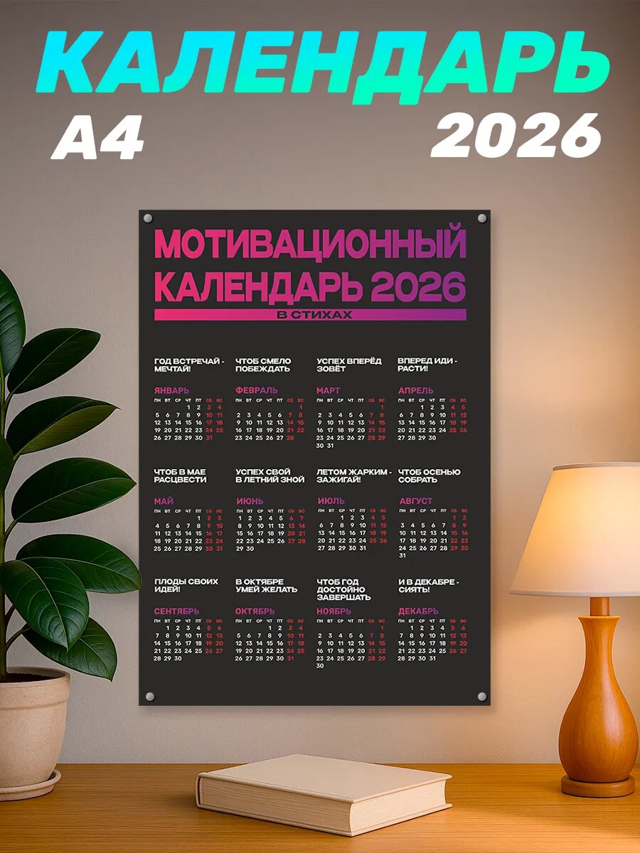 Календарь 2026 настенный Мотивационный в стихах