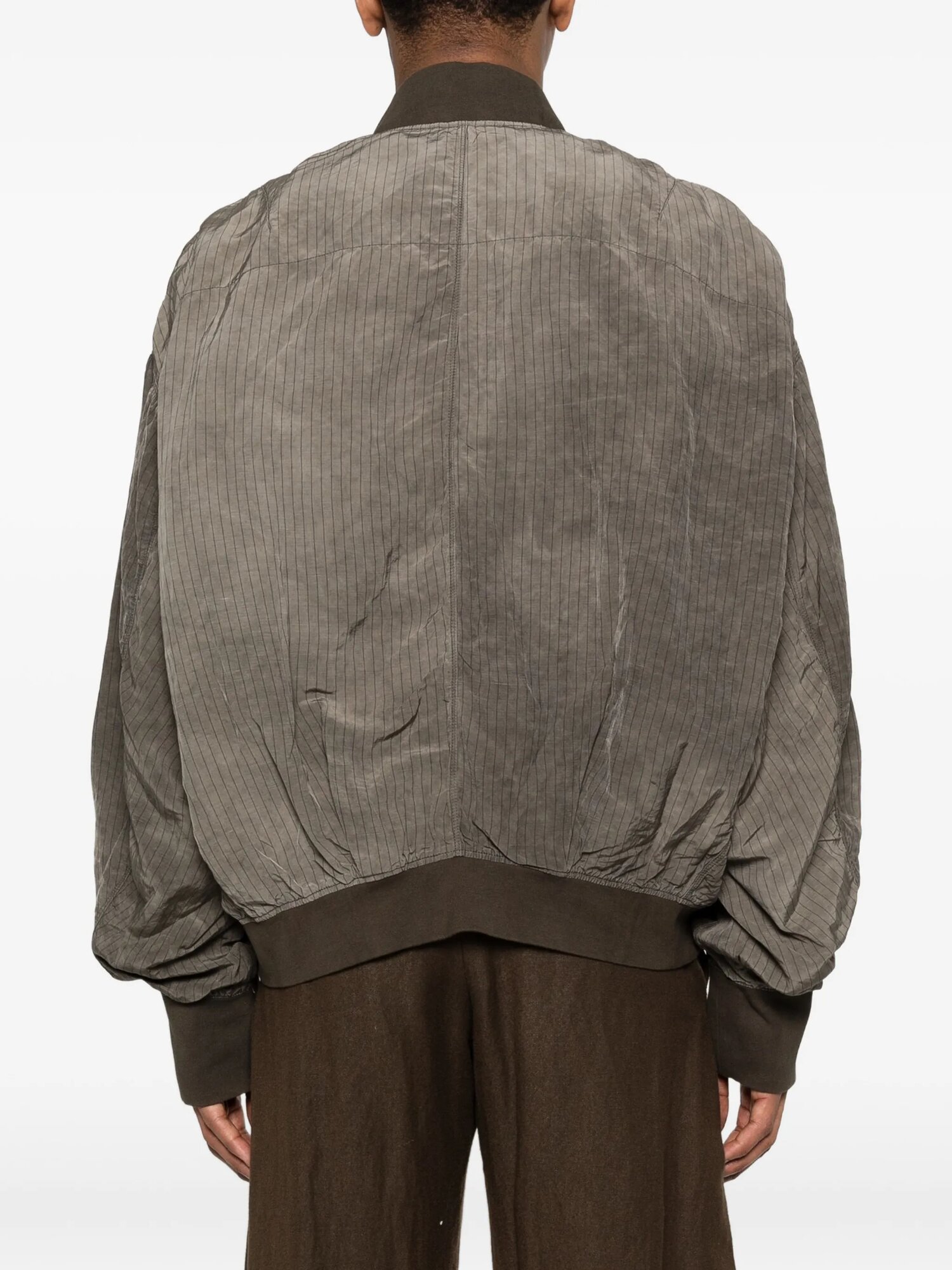 Куртка Ziggy Chen Striped zipped bomber jacket, размер 50, grey — фото 1