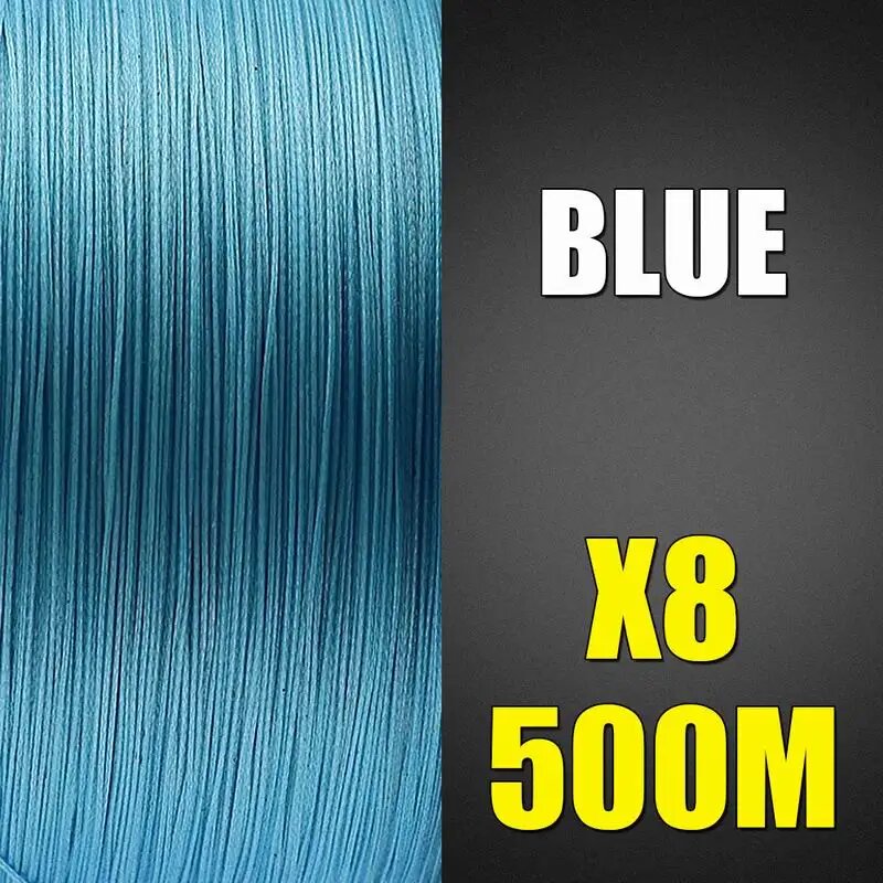 Плетенка ASCON FISH Blue X8 500м, 0.20MM-20LB