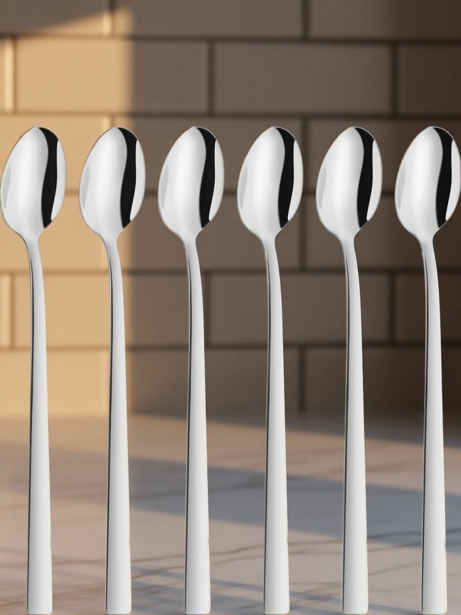 Набор ложек Zwilling Dinner, для коктейлей, посеребренные, нержавеющая сталь, 6 шт