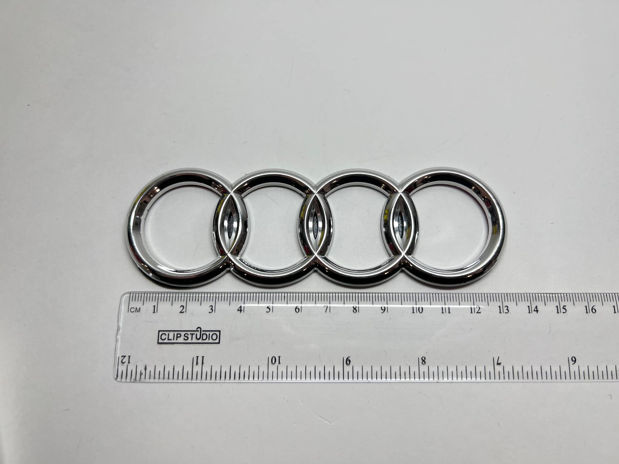 Логотип (шильдик, надпись, эмблема) "Audi" 10.5 см, арт: 8895-К