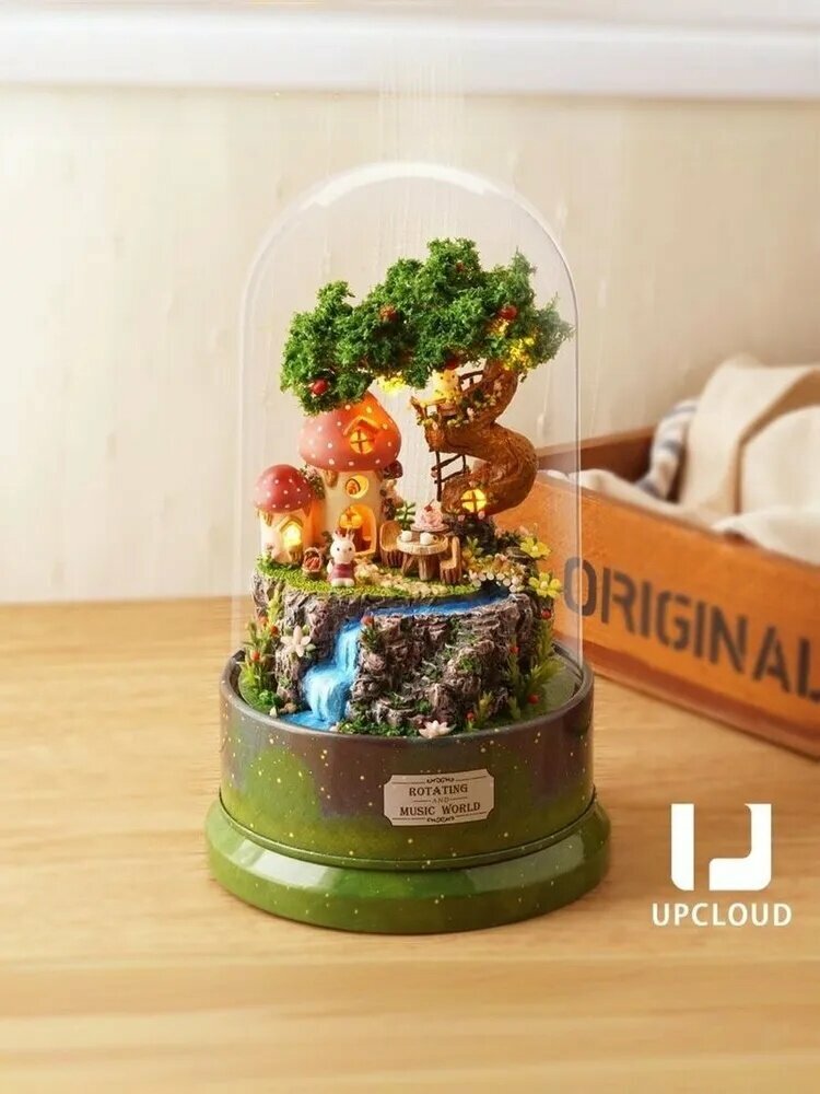 Музыкальная шкатулка/Вращающийся музыкальный мир хижины/UPCLOUD-Садовый дневник +Русская версия