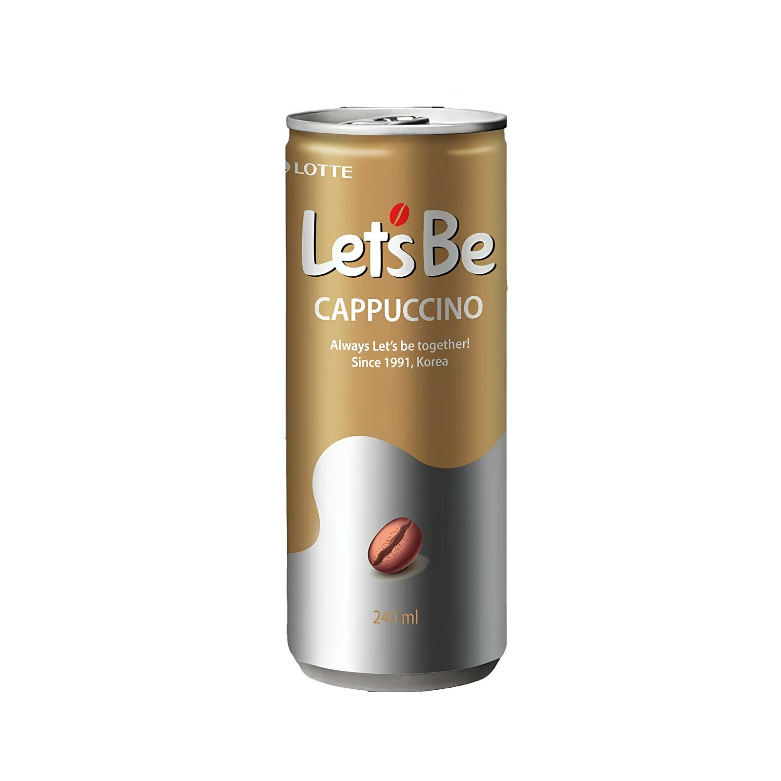 Напиток кофейный Lotte "Let's Be" капучино 240 мл, Южная Корея
