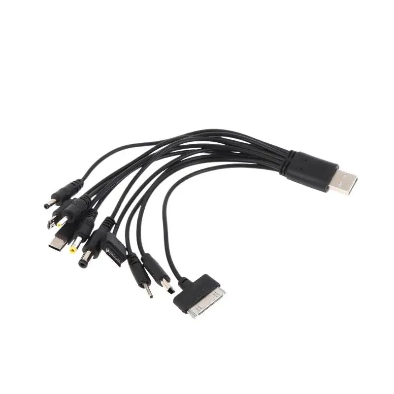20 см USB-кабель для зарядки, проводной шнур для телефона, универсальный 10 в 1, адаптер для зарядного устройства Micro USB DC для мобильного телефона