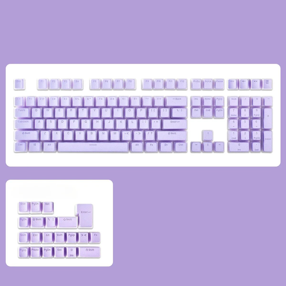 Фиолетовые клавиши Pudding OEM PBT для клавиатур
