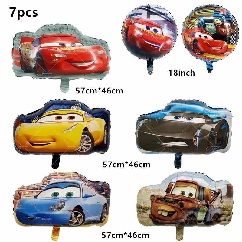 Набор для вечеринки «Тачки» TOPTOY 7pcs Foil Balloons