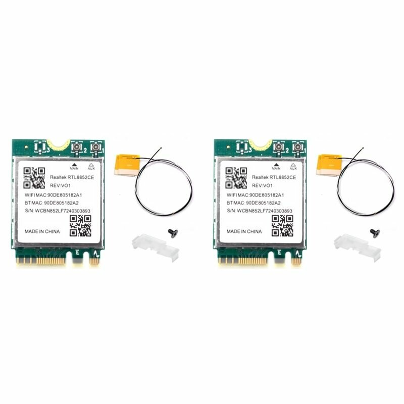 2X Сетевая Карта WiFi 6E RTL8852CE M.2 5400 Мбит/С Для 10/11