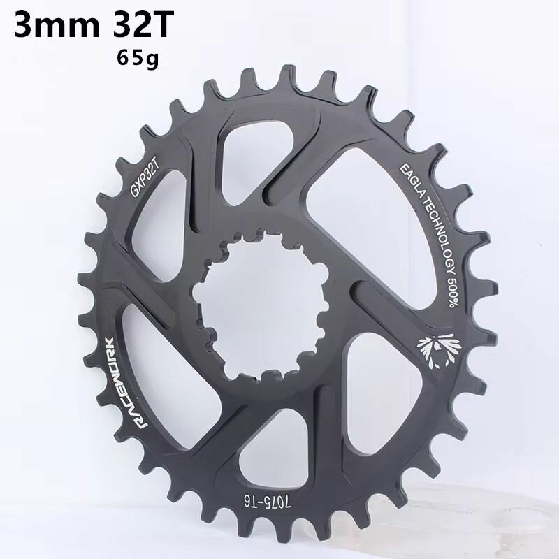 RACEWORK RK GXP, звездочка для горного велосипеда, 3 мм, 32 зуб, цельный диск с прямым креплением, алюминиевый смещенный, узкая ширина