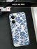 Чехол на Poco X8 Pro / Поко X8 Про с принтом Голубые вьющиеся цветочки, прозрачн...