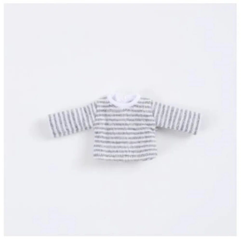Кукольная футболка в полоску, хлопок, 1/12 BJD/1/11, Grey