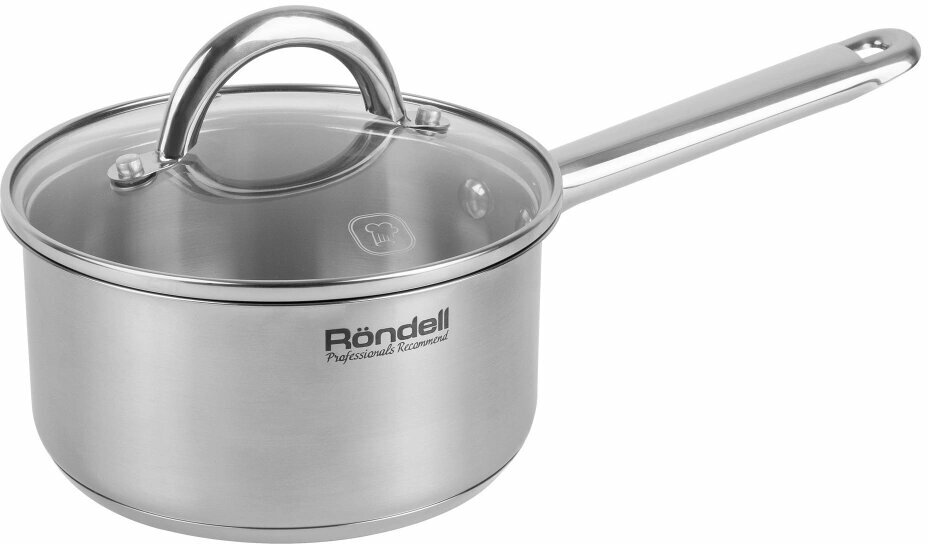 Ковш Rondell Point RDS-1309 1.4л. d=16см (с крышкой) стальной