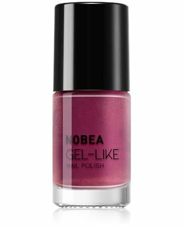 Лак для ногтей NOBEA Metal Gel-like Nail Polish, перламутровый вишневый, 6 мл