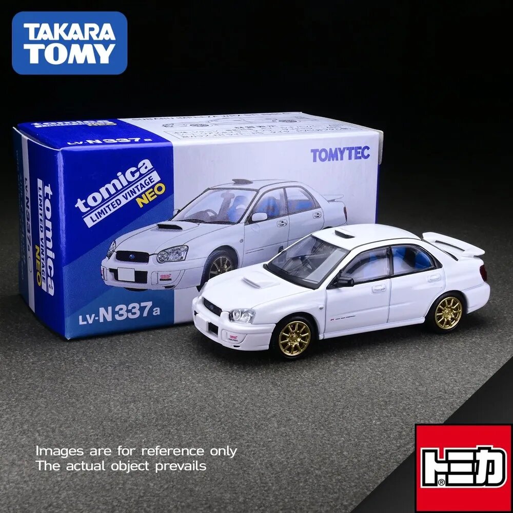 Машинка Tomytec 1/64 Tomica Limited Vintage(TLV) LV-N337a Subaru WRX Sti (white) Alloy Car Model Collection Gift