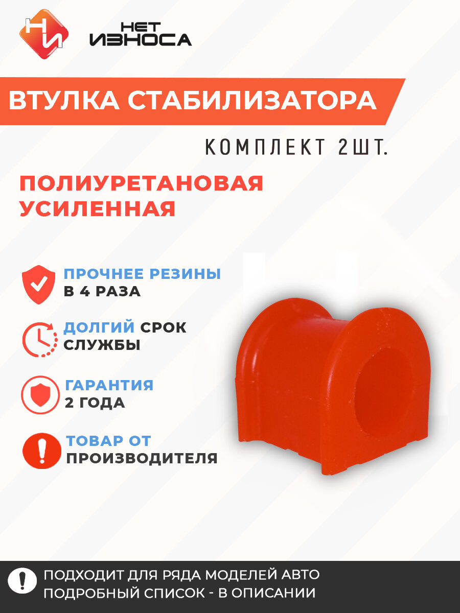 Втулка стабилизатора передней подвески I.D. 26 мм NB244-2 Toyota Highlander GSU 4#, Alphard G V; HV ANH1#; MNH1#; ATH10