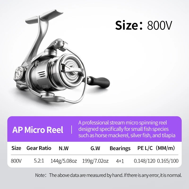 AP Micro Reel 800V, 5.2:1, 4+1 подшипник, 144g