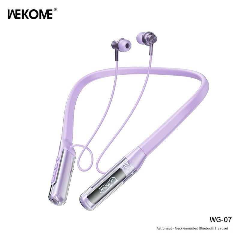 Беспроводные наушники Bluetooth In-Ear спортивные водонепроницаемые с цифровым дисплеем, цвет Dream Purple