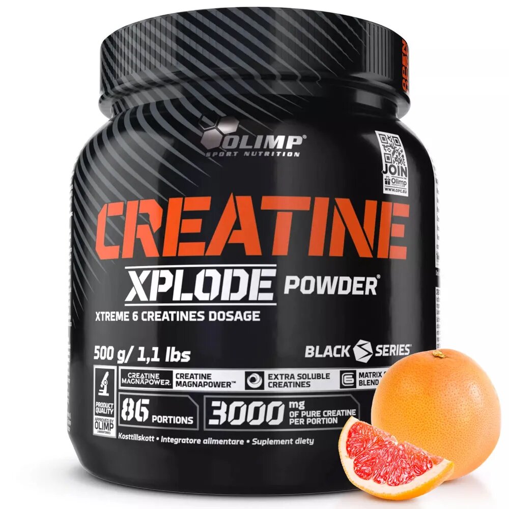 Креатиновый комплекс с таурином, порошок 500г со вкусом грейпфрута. Olimp Sport Nutrition Creatine Xplode Powder