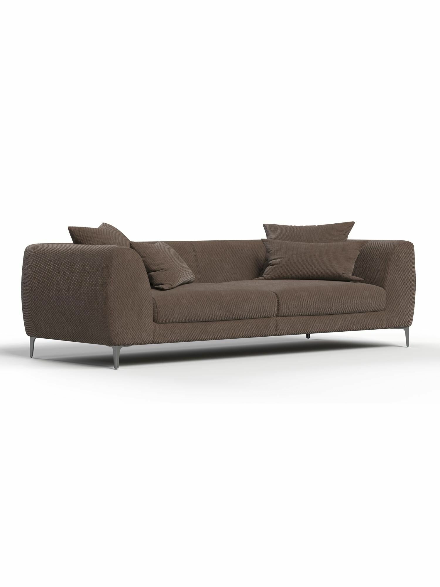 Диван прямой Manons Maison Elegant, Коричневый шенил, 248х110х71 см