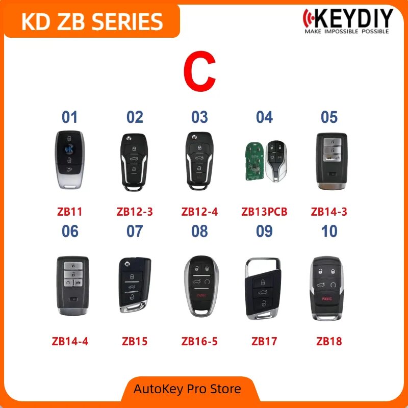 KEYDIY ZB10, 10 кнопок, KD серия