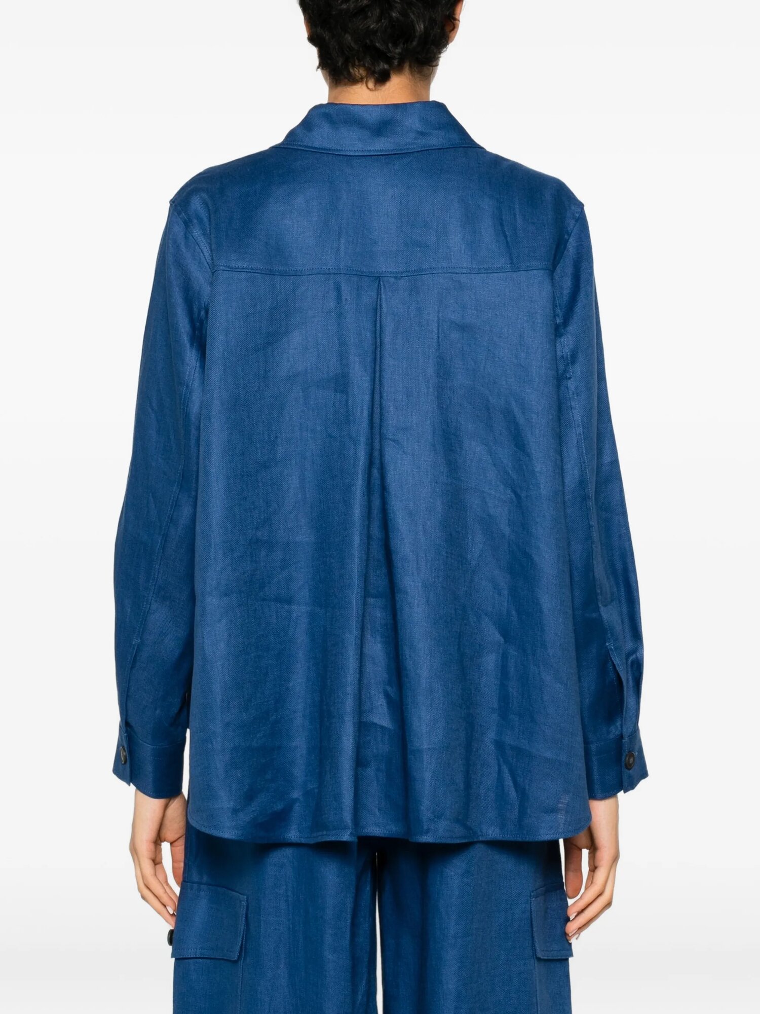 Рубашка WEEKEND Pomposa button-up shirt, размер 46, синий — фото 1