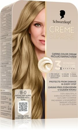 Краска для волос Schwarzkopf Creme Supreme, оттенок 1-0 Natural Black, 60 мл