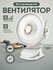 Вентилятор Berchin 补差, настольный, механический, 5 скоростей, USB, белый