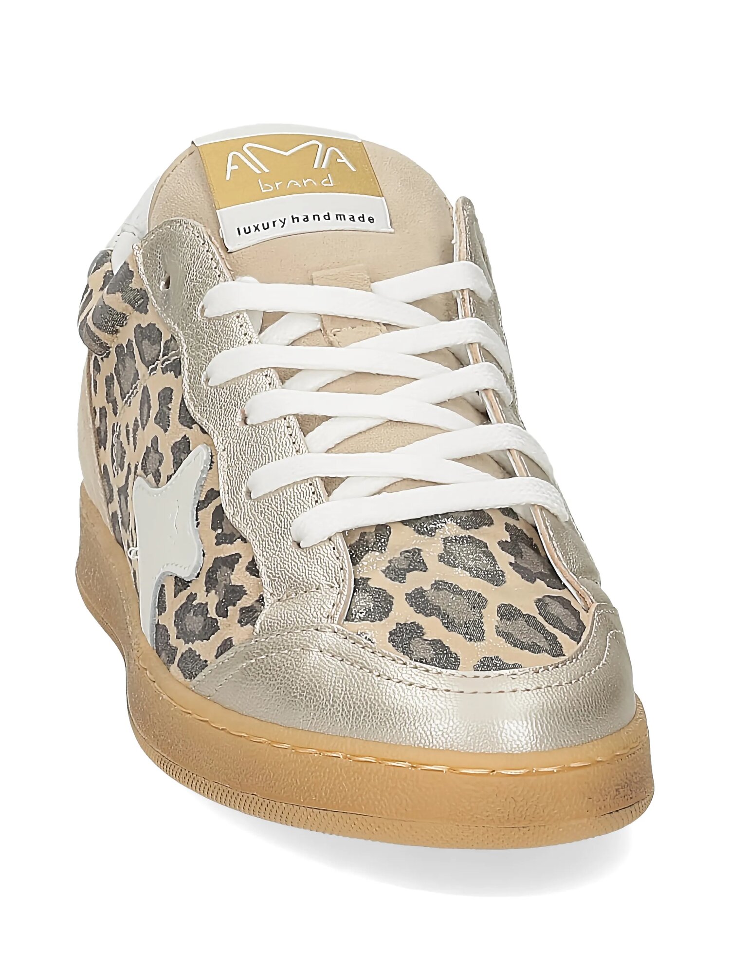 Кроссовки AMA Brand Leopard-print metallic sneakers, размер 37, разноцветный — фото 1