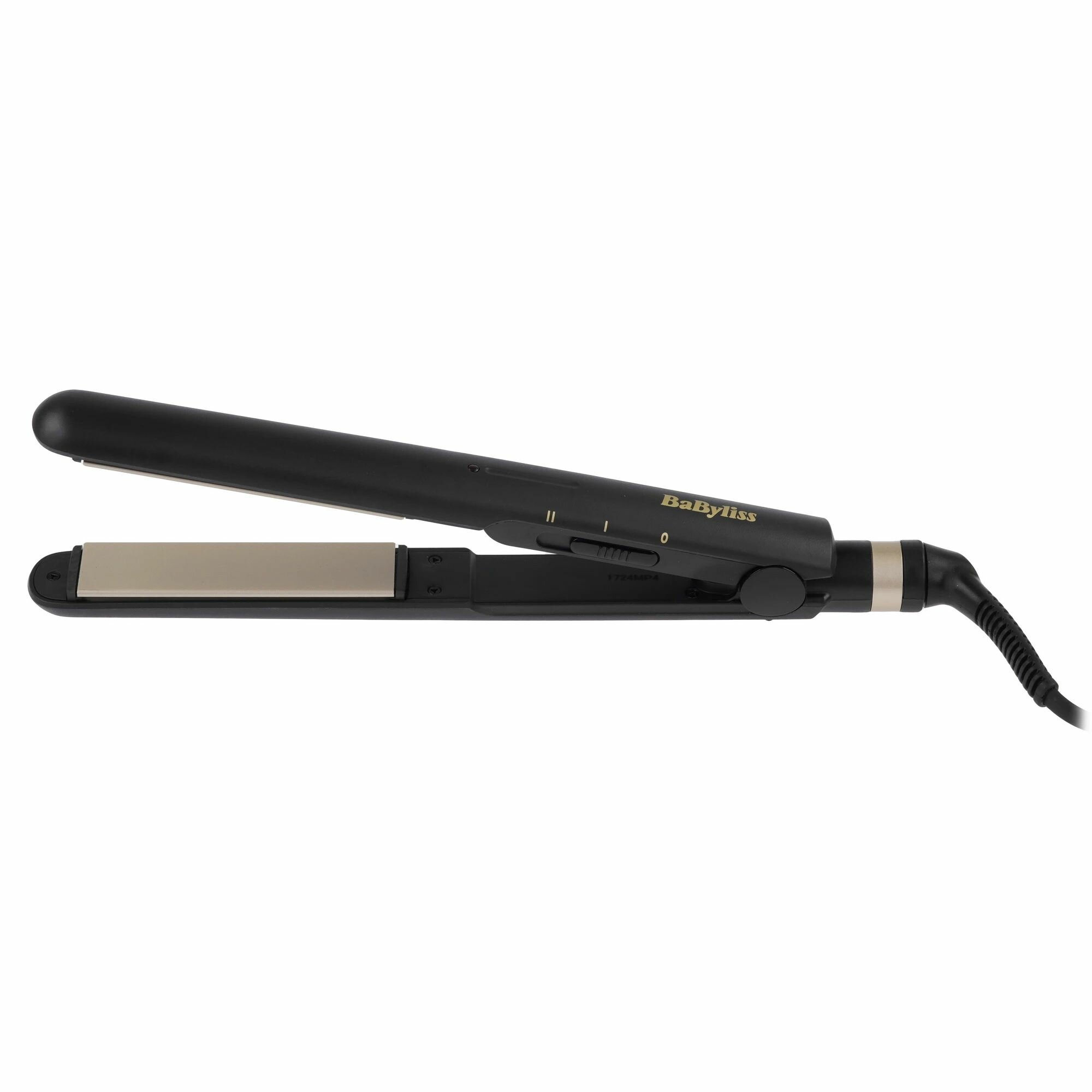 Выпрямитель BaByliss ST089E, керамические пластины 95х24 мм, 2 режима (200-230 C), нагрев за 30 секунд, шнур 2 м, чёрный — фото 1