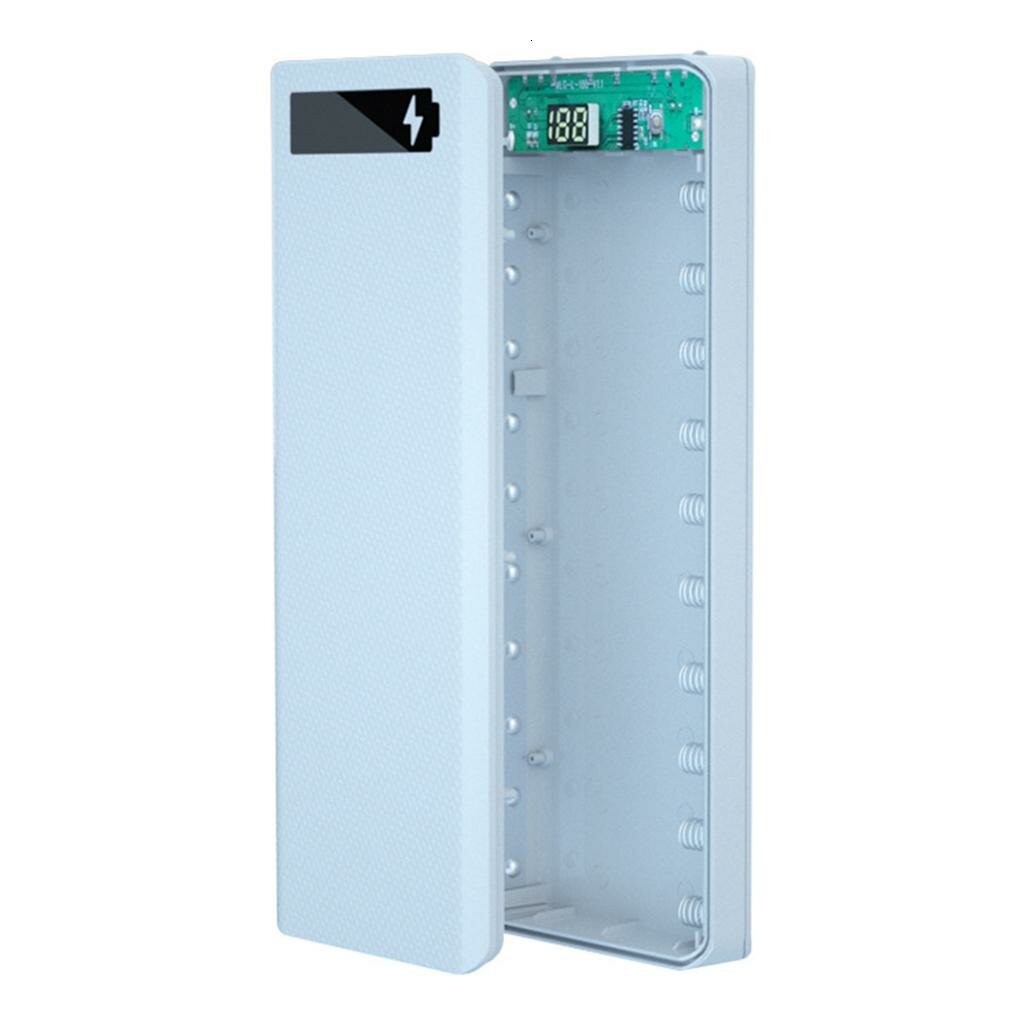 Держатель для аккумуляторов 18650 с USB, Белый