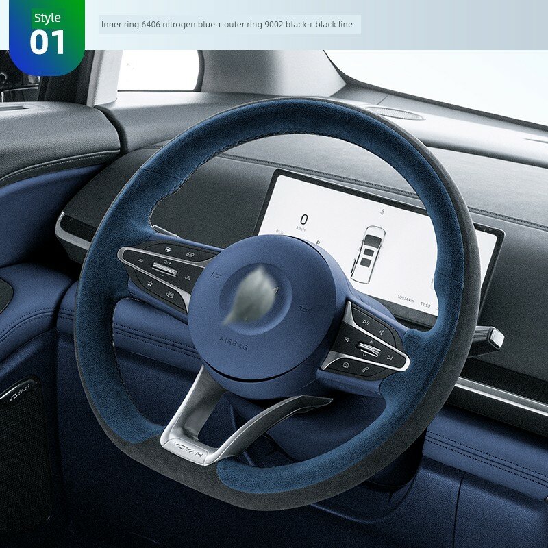 Чехол для рулевого колеса с ручной вышивкой стиль 01 для модели Li Auto Dreamer, премиум-ткань автомобильный аксессуар