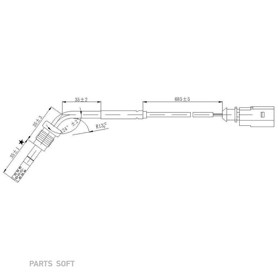 Датчик температуры выхлопных газов AUDI A4 (2004-2008) VW Caddy (2004-2011) VW Passat (2006-2008) VW от официального дистрибьютора, MAGTECHNIC, артикул MAG0126OG