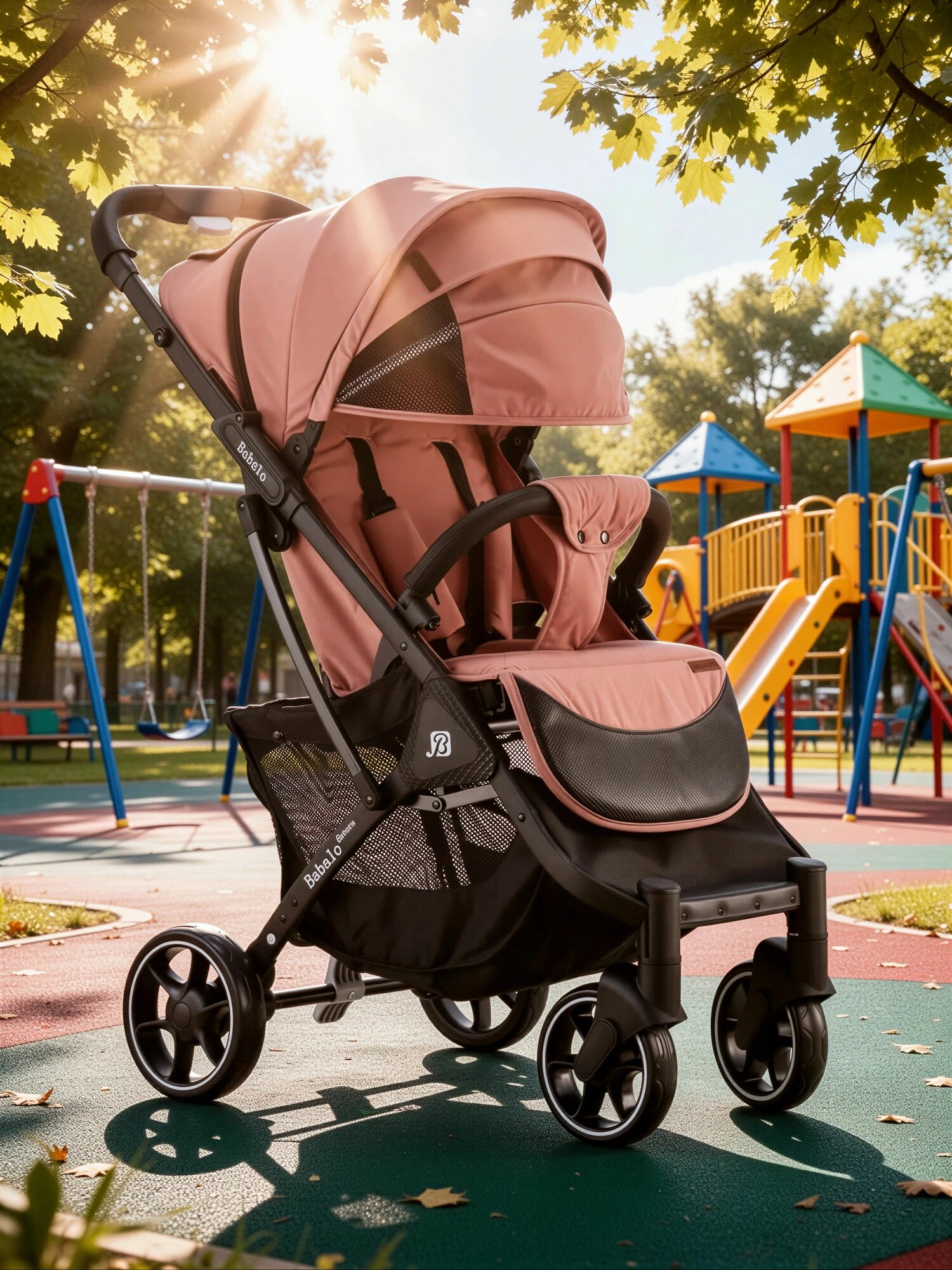 Детская прогулочная коляска BABALO J900, розовая