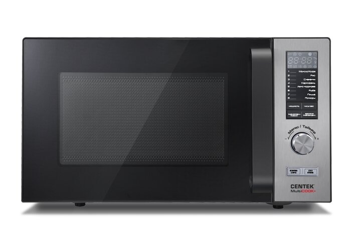 Микроволновая печь Centek CT-1588 серебристый, 25 л, 900 Вт, переключатели - кнопки, поворотный механизм