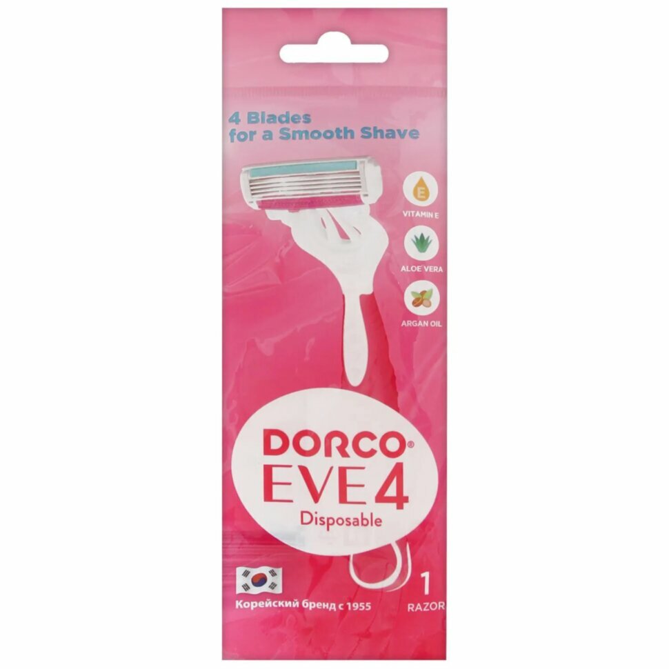 Бритва одноразовая Dorco EVE4 жен 4лезв увл полос 1шт FR A200-1P, 1546543