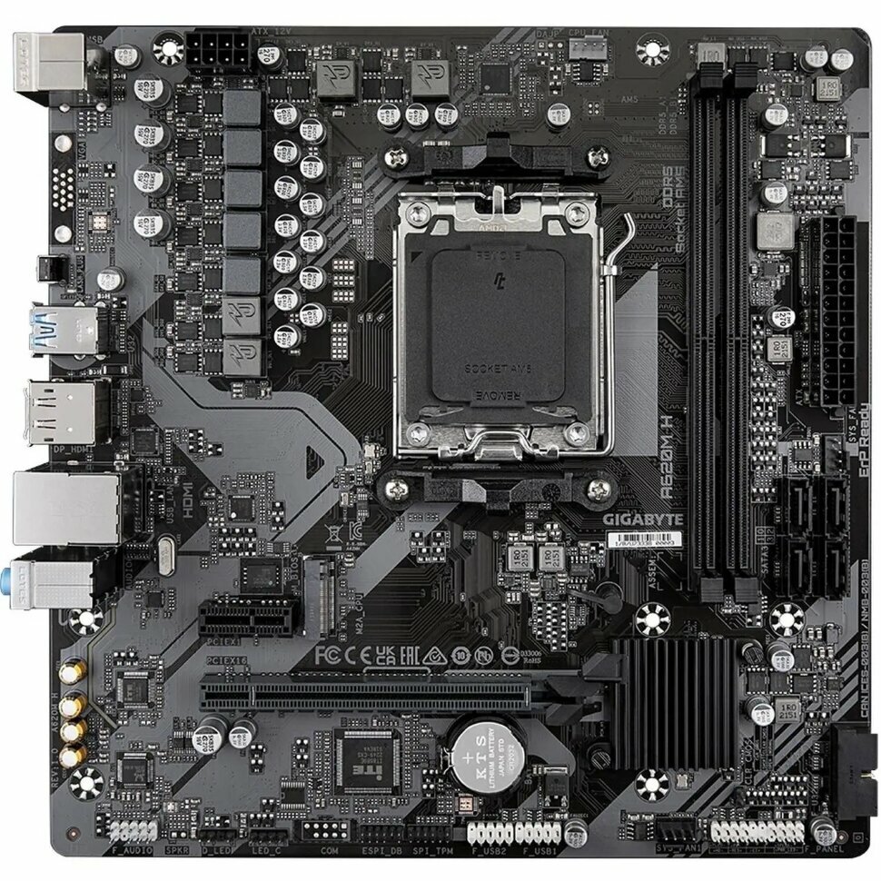Материнская плата GIGABYTE A620M H, AM5, A620, 2xDDR5 mATX, 2301641