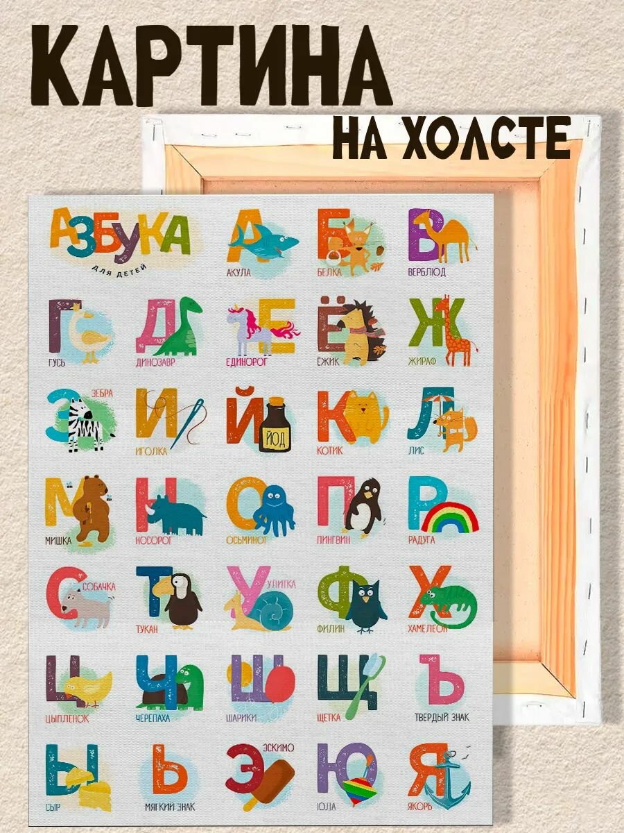 Картина на стену в детскую комнату Алфавит