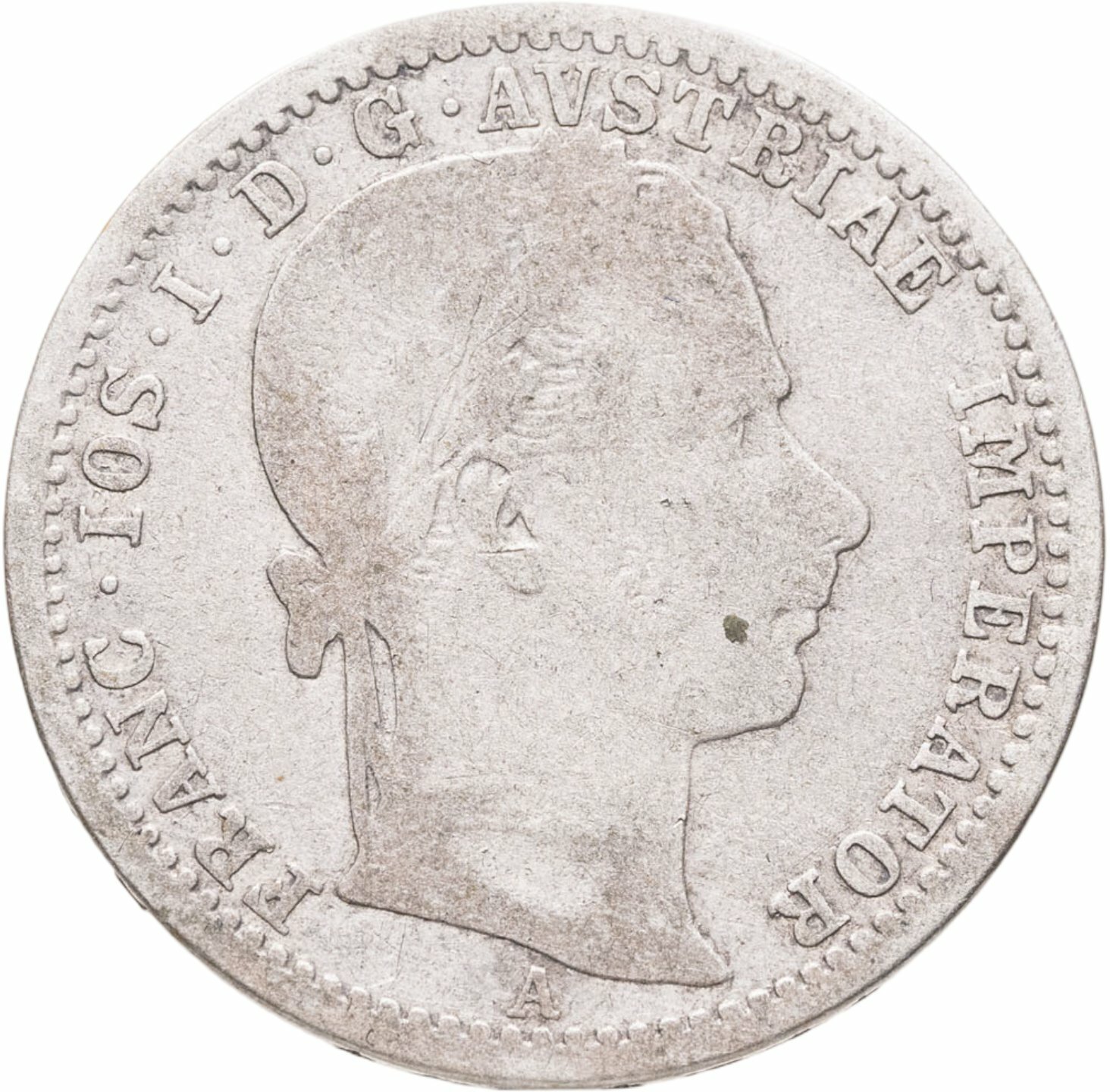 Австрия 1/4 флорина florin 1862 A знак монетного двора "A" - Вена, Серебро 520, в сохранности VF