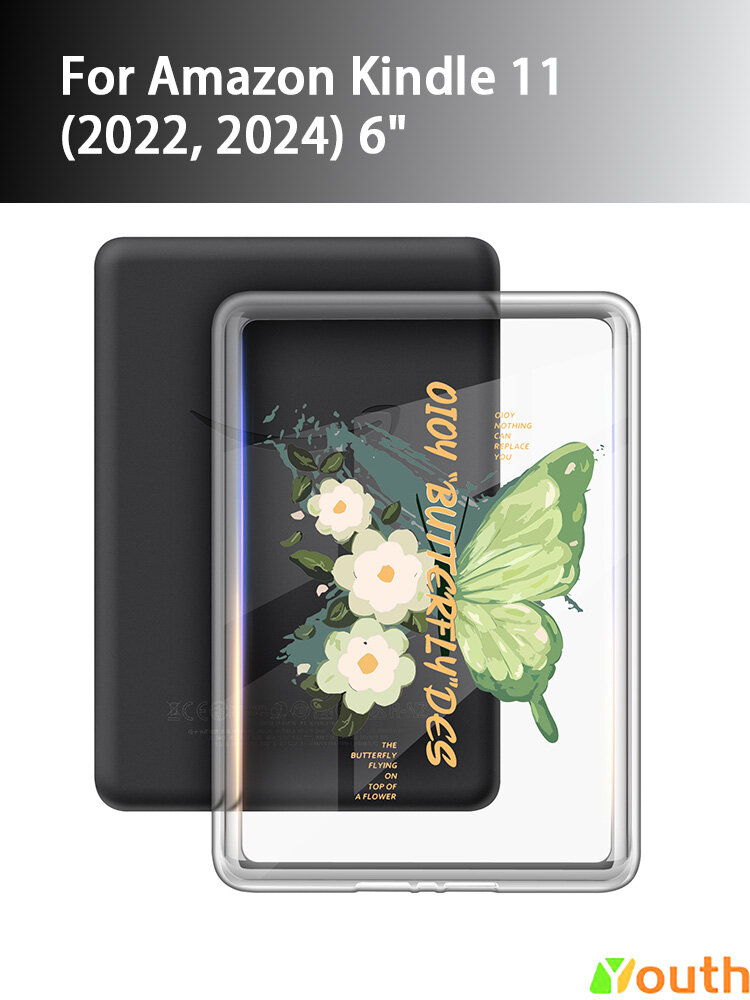 Чехол для Amazon Kindle 2022/2024 6" (11th Gen), C2V2L3 / RS23CV, прозрачный, с рисунком