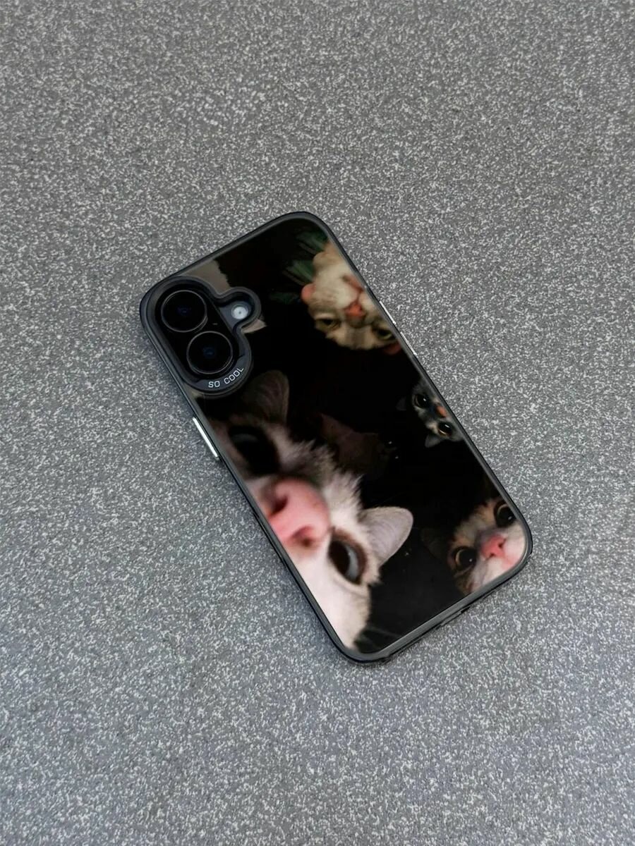 Чехол на Iphone 16 Plus с котиками — фото 1