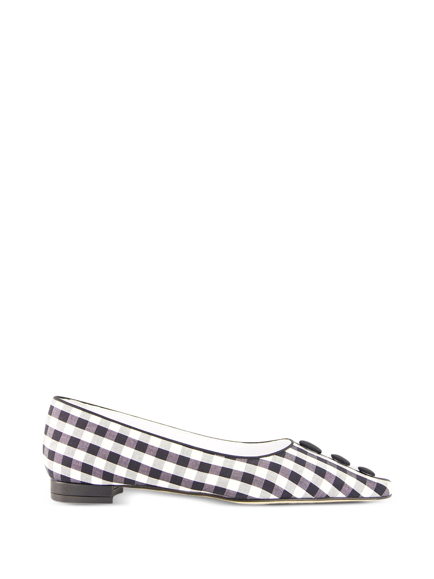 Туфли Alexa gingham button-detail flat pumps 