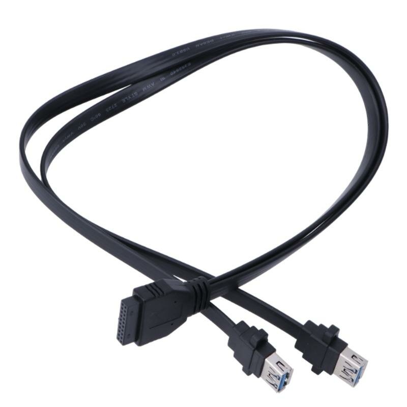 USB 19Pin гнездо на 2 USB3.0 штекер разветвитель экранированный