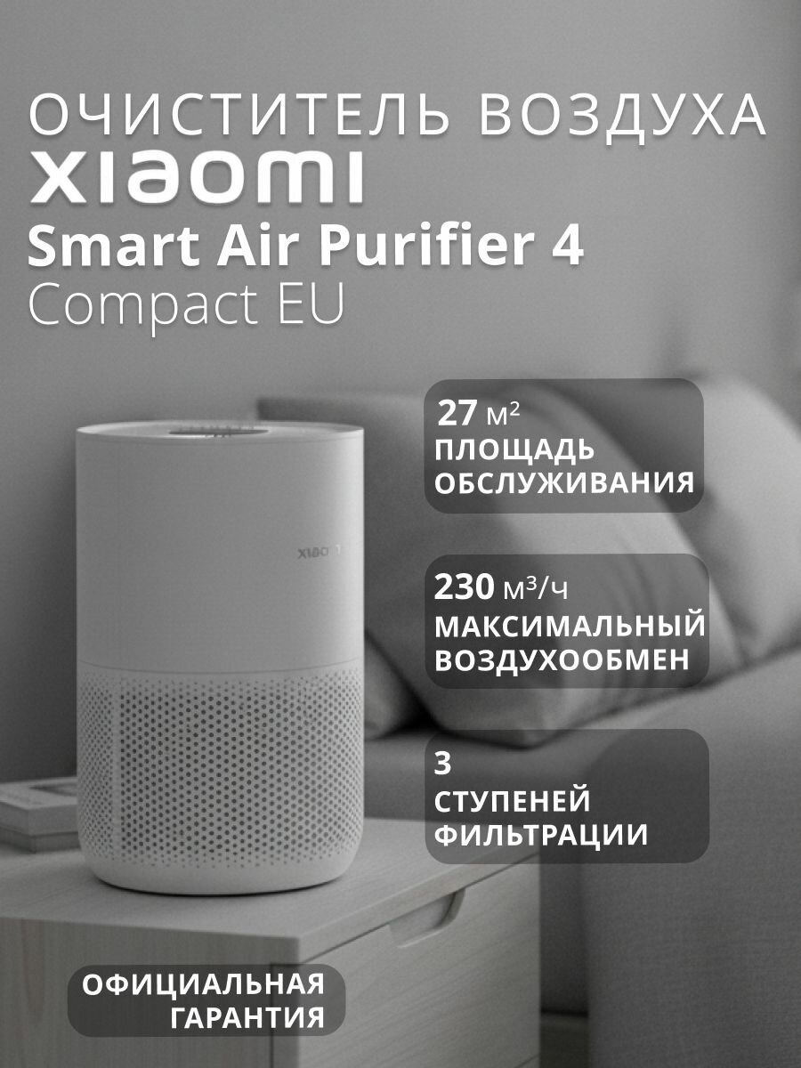 Очиститель воздуха Xiaomi Smart Air Purifier 4 Compact EU BHR5860EU White