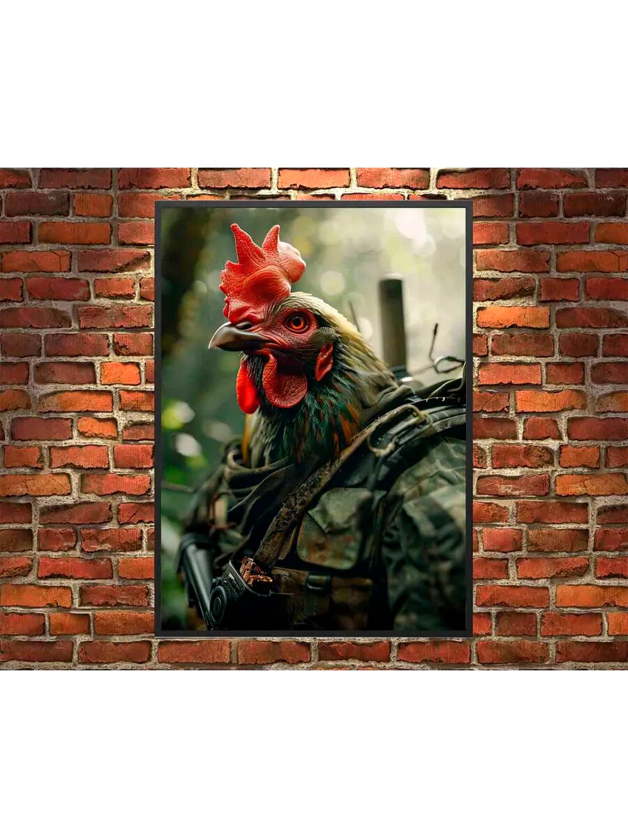 Солдат-животное с куриной фермы 2, Плакат 30x42см